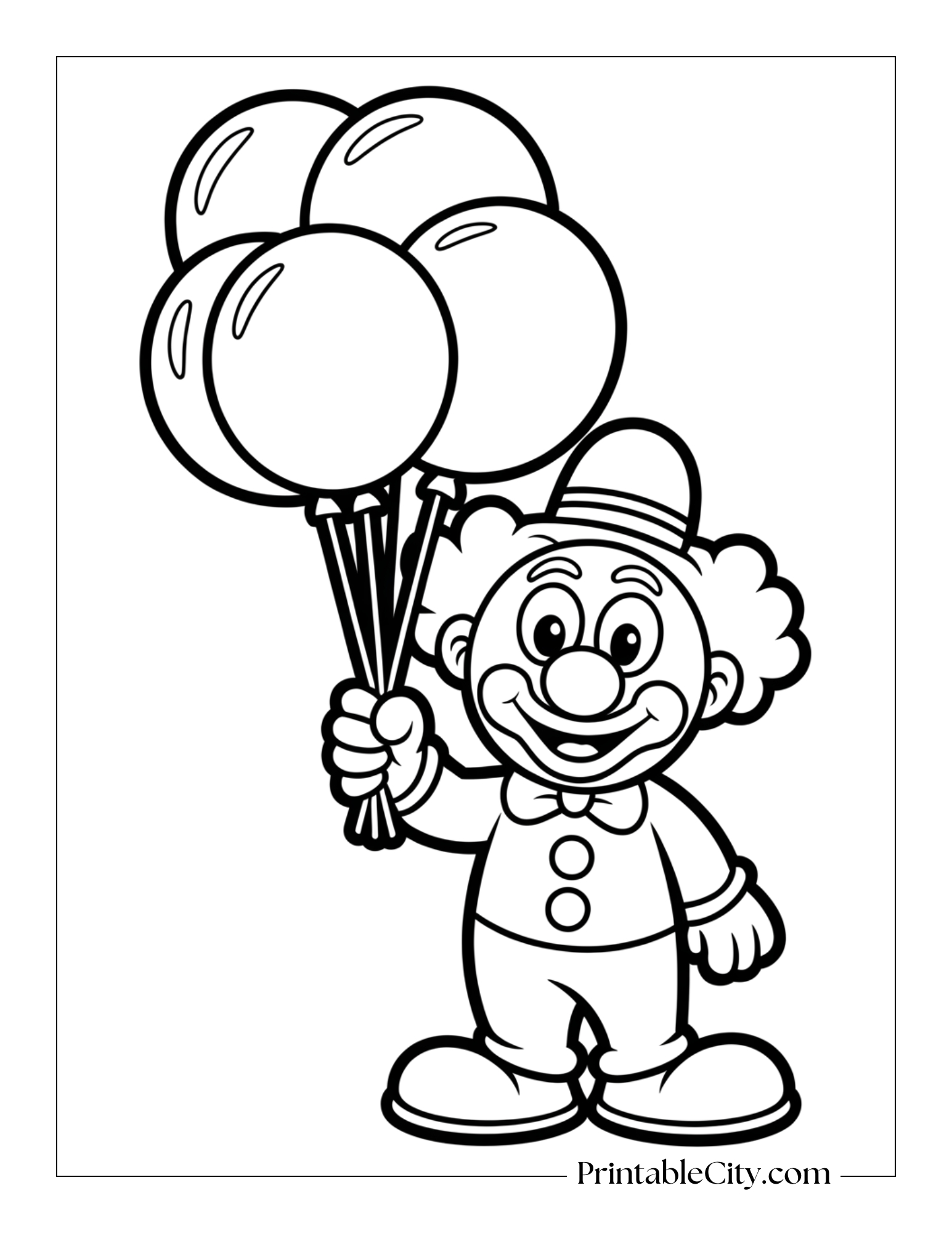 Clown Coloring Pages (20+ Free Printable PDFs)